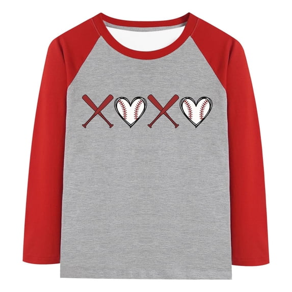 Bobifish Big Boys Graphic Tee Playful Long Sleeve Raglan Sleeve Cartoon ...