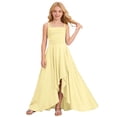 Bobifish Big Girls Maxi Dresses Spaghetti Strap Square Neck Ruched ...