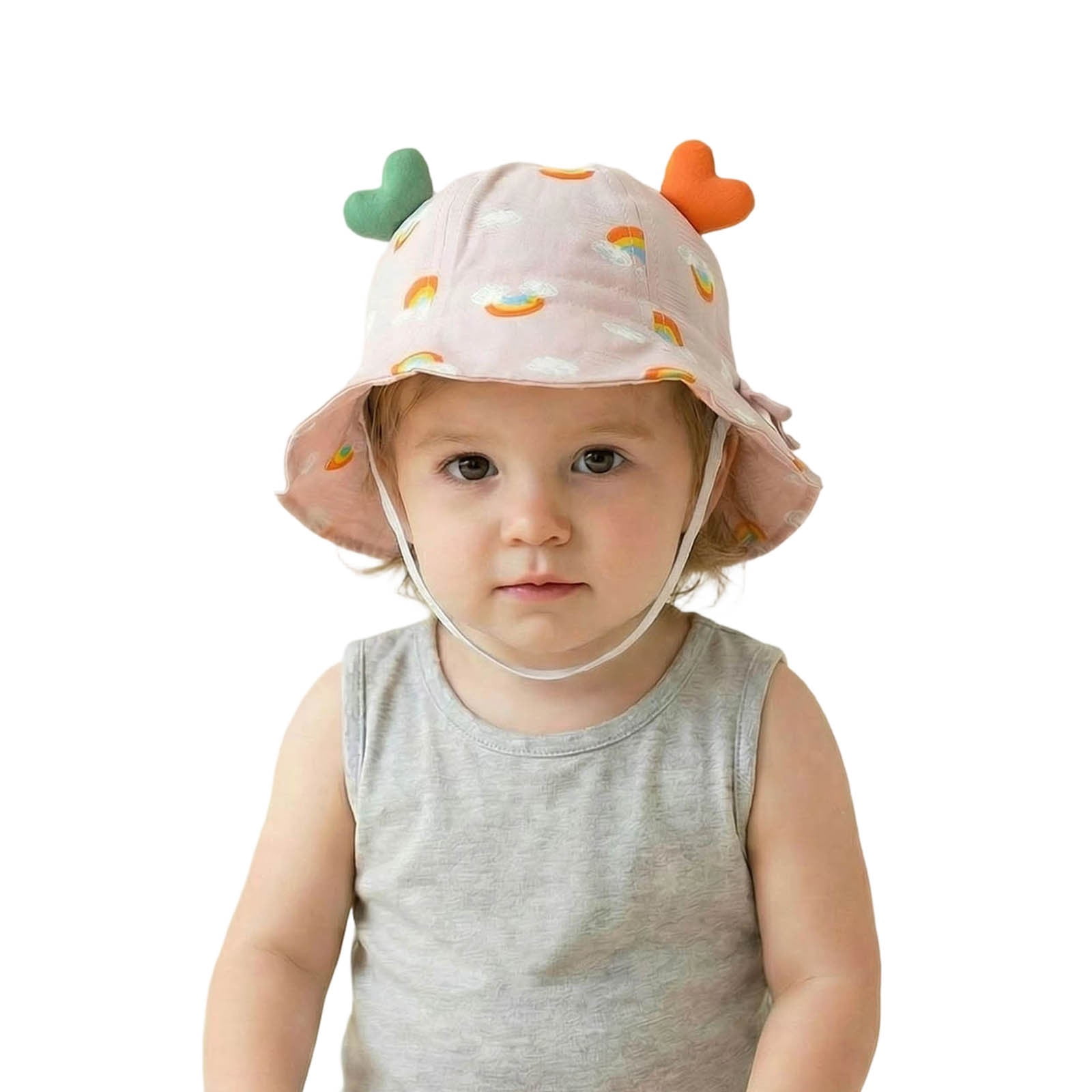 Bobifish Boys Girls Hats Summer Park Daily Whimsical 3D Heart Soft Sun ...