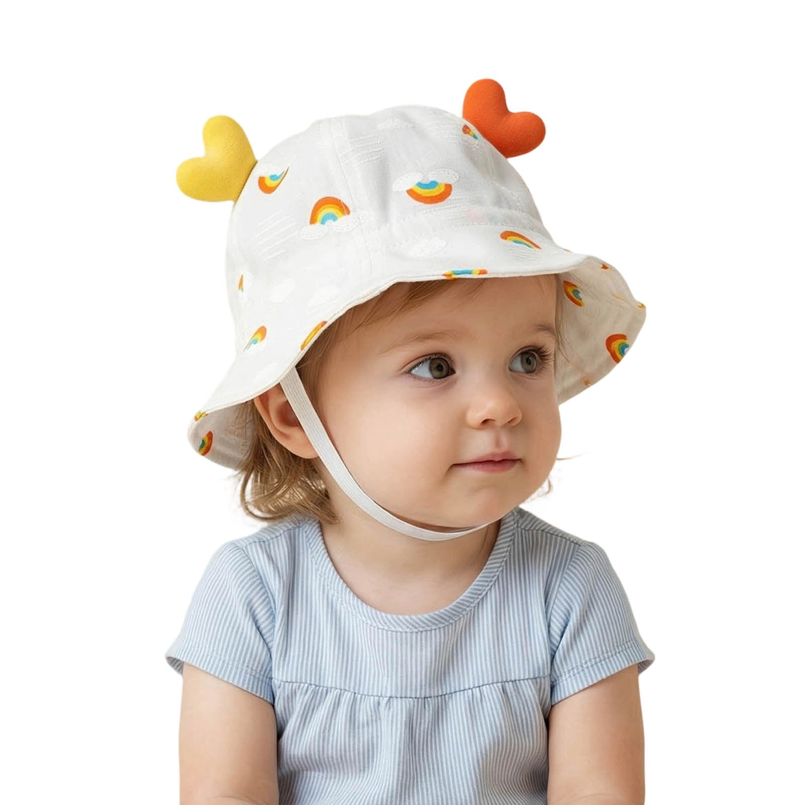 Bobifish Boys Girls Hats Summer Park Daily Whimsical 3D Heart Soft Sun ...