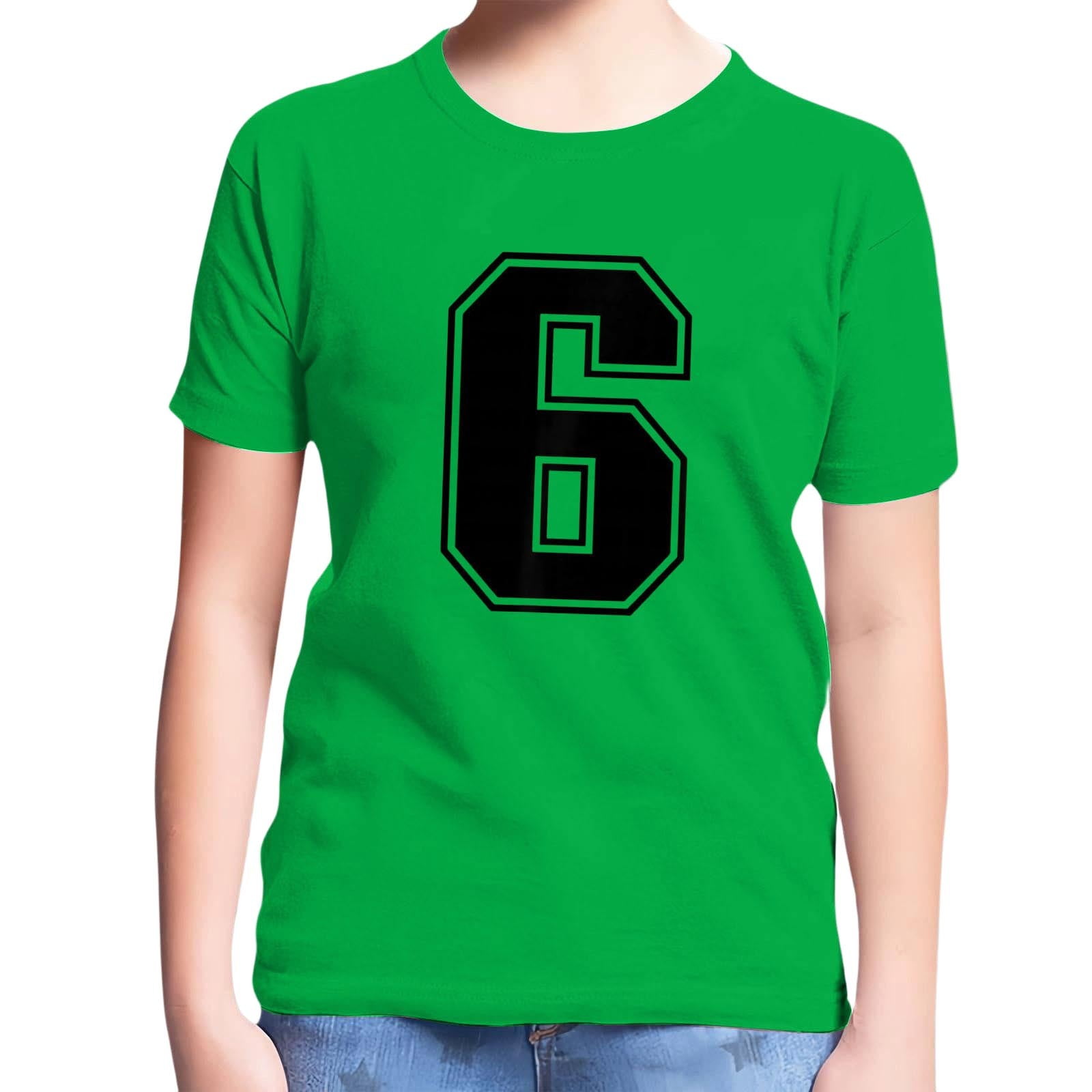 Bobifish Boys T-Shirts Casual Number Six Graphic Print Short Sleeve ...