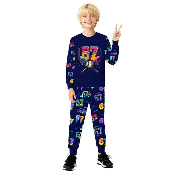 Bobifish Little Boys 2 Piece Outfit Set Tshirt & Pants Soft Baseball ...