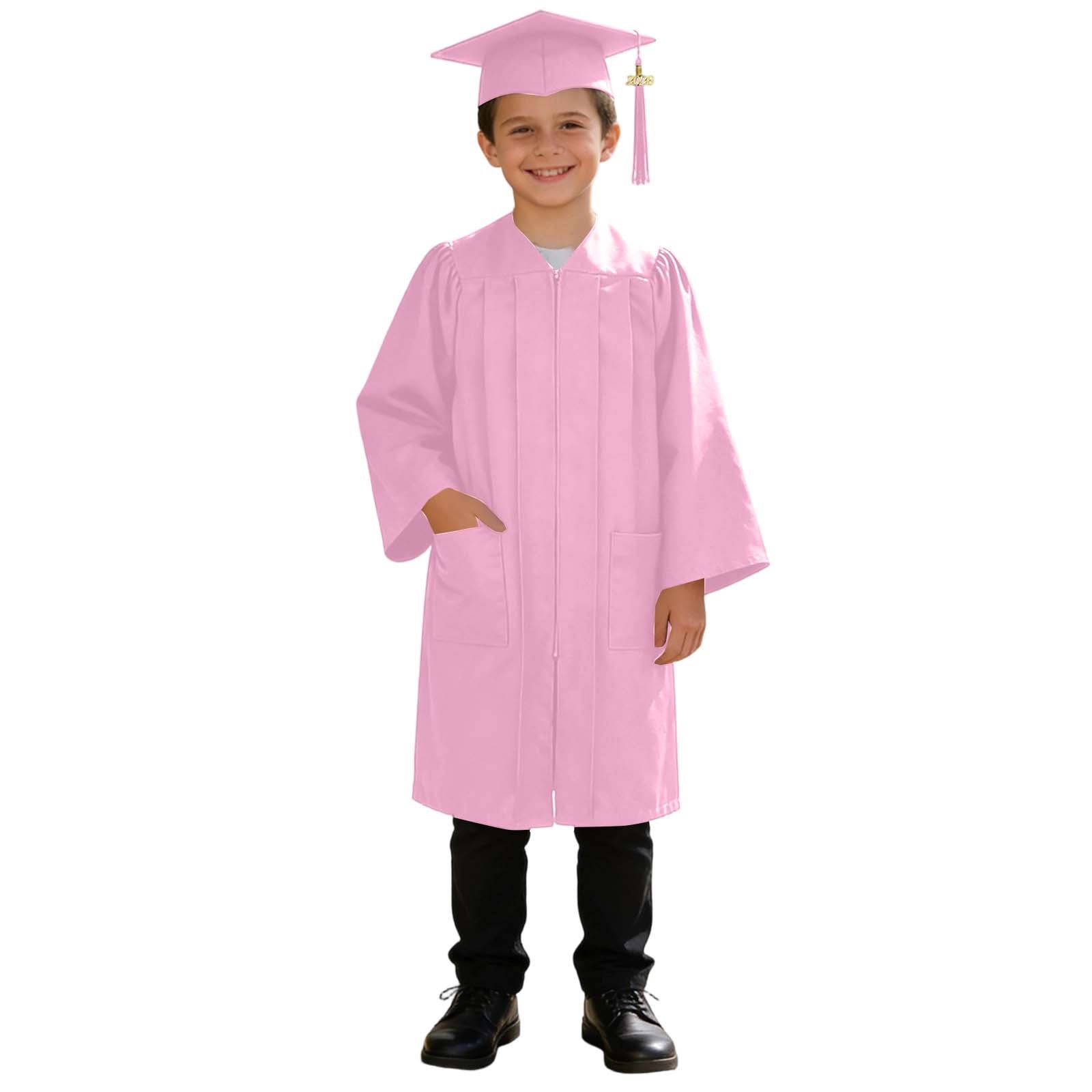 Bobifish Little Boys Graduation Gown Set With Pockets And Cap Tassel ...