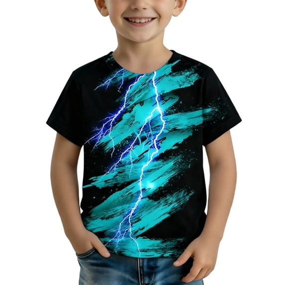Bobifish Little Boys Novelty Tee Cute Short Sleeve Crew Neck Animal ...