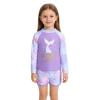 Bobifish Little Girls Long Sleeve Rash Guard Two Piece Swimsuit Scale ...