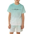 Bobifish Toddler Boys Mesh Active Set Breathable Ombre Letter Printed ...