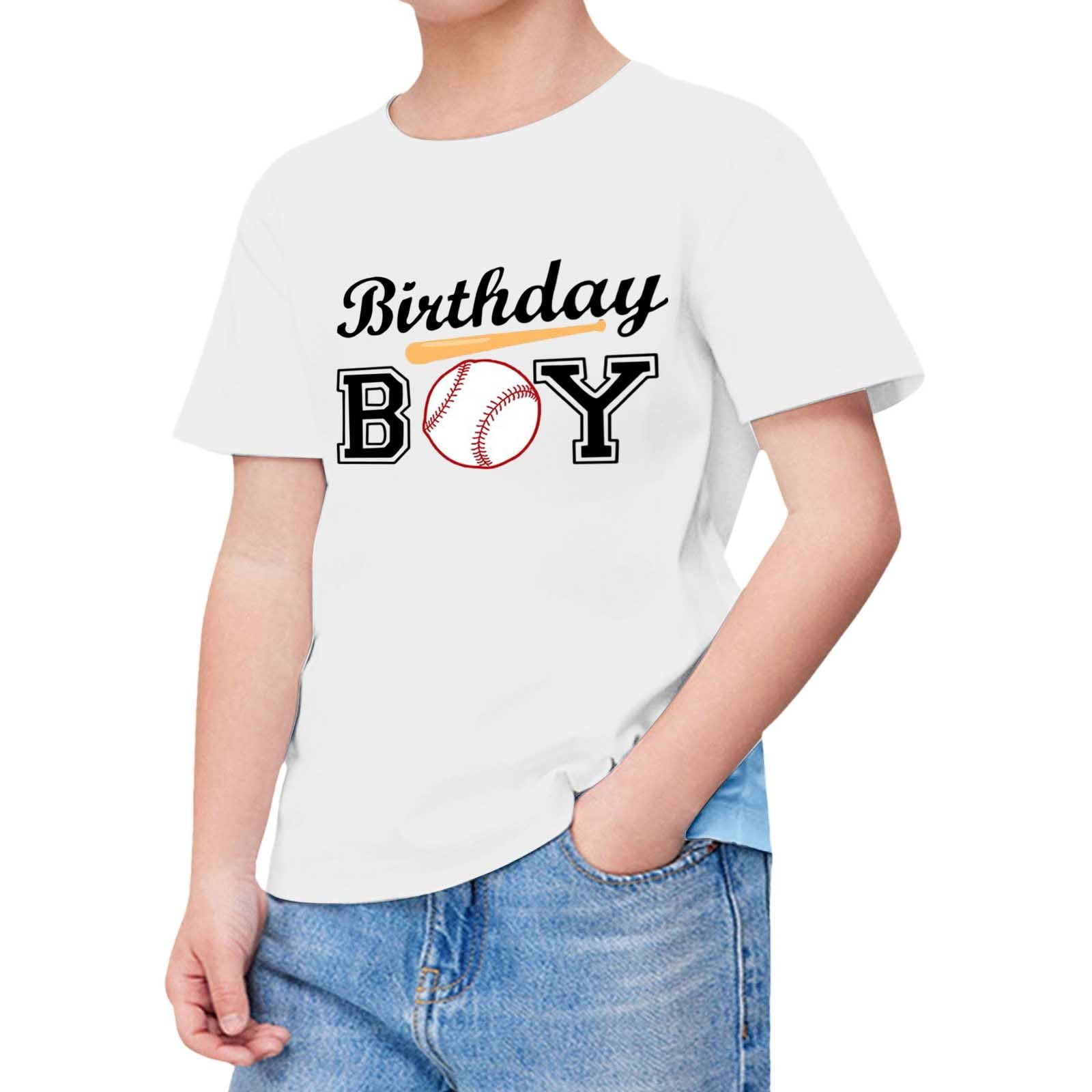 Bobifish Toddler Boys Novelty Tee Cool Short Sleeve Crew Neck Baseball ...