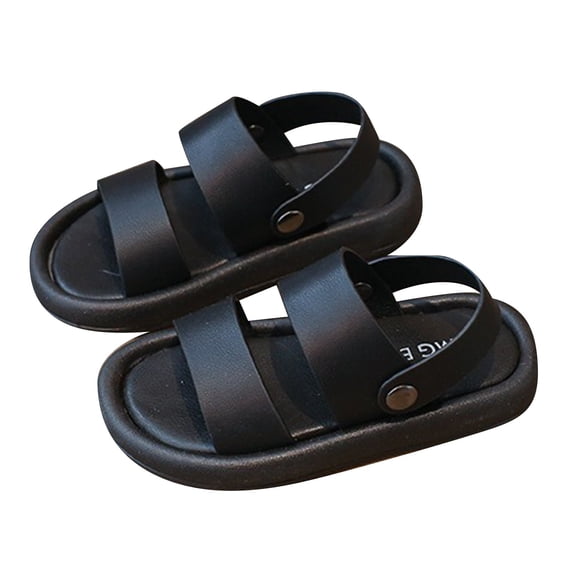 Bobifish Toddler Girls Slide Sandals Summer Dual Wide Adjustable Snap ...