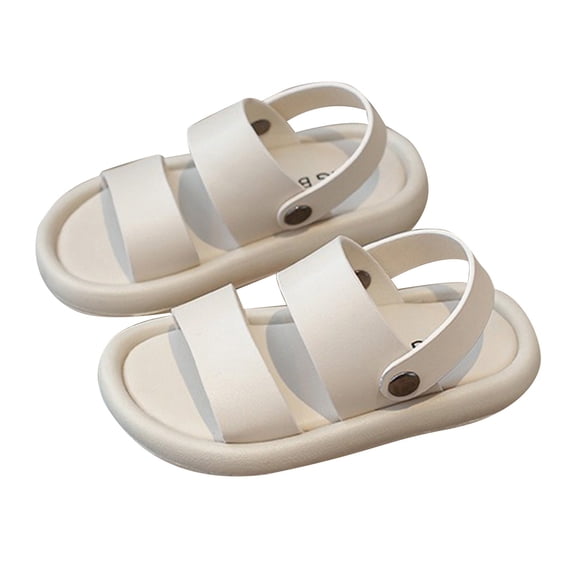 Bobifish Toddler Girls Slide Sandals Summer Dual Wide Adjustable Snap ...