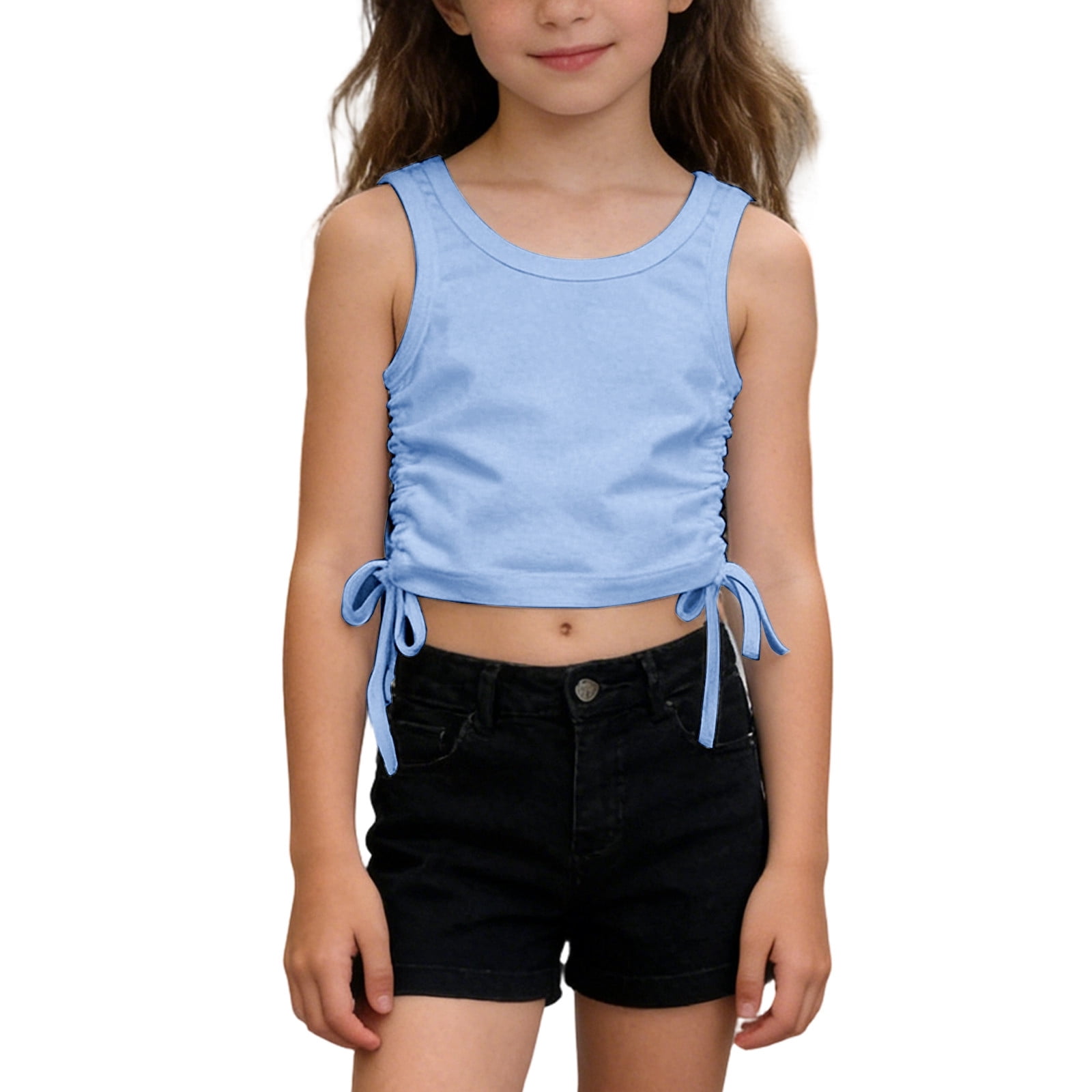 Bobifish Tween Girls Tank Crew Neck Sleeveless Undershirts Summer City ...