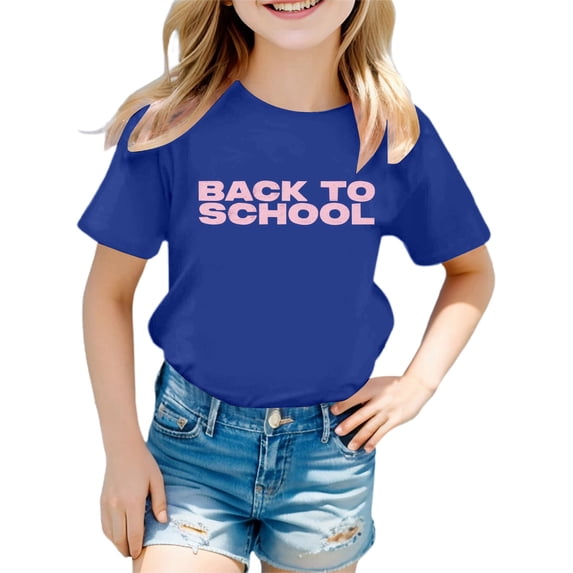 Bobifish girls short sleeve graphic t shirts crewneck comfortable tees ...