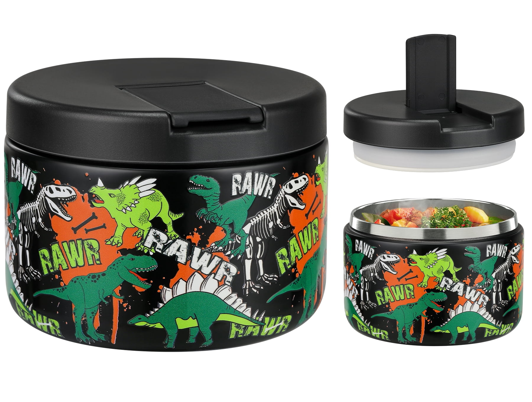 Bobike 12OZ Kids Thermo for Hot Food with Buckle Lid Insulated Wide ...