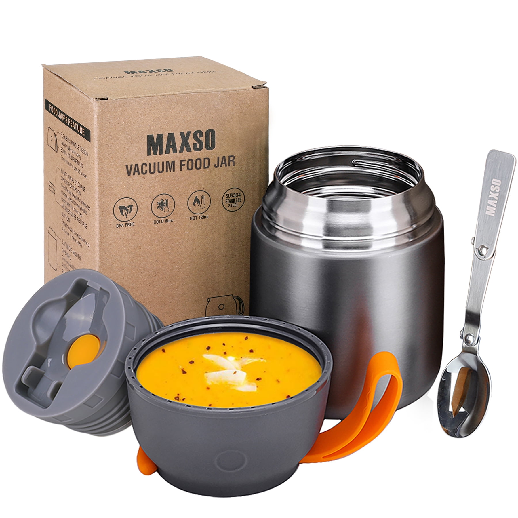 Bobike Insulated Thermo Food Jar for Kids 17 oz Soup Thermal Containers ...