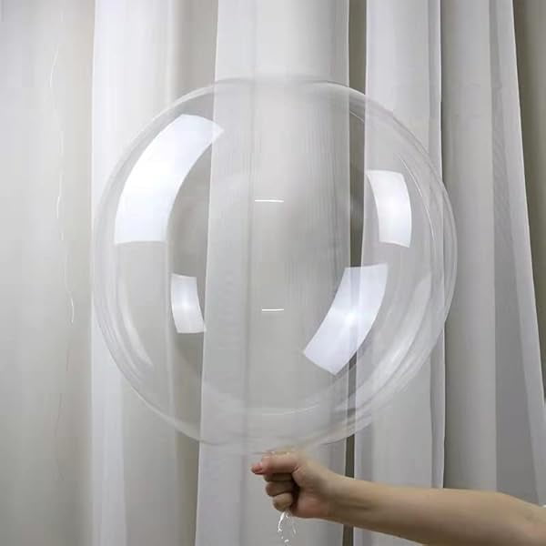 Bobo Balloons, 25 pack Pre Stretched 24 inch Helium/Air Large Clear ...