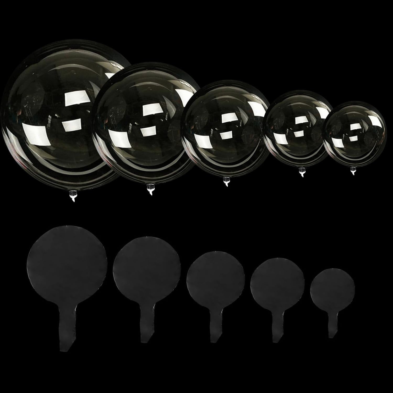 Bobo Balloons 50 Packs, Transparent Bubble Clear Balloons for LED Light ...