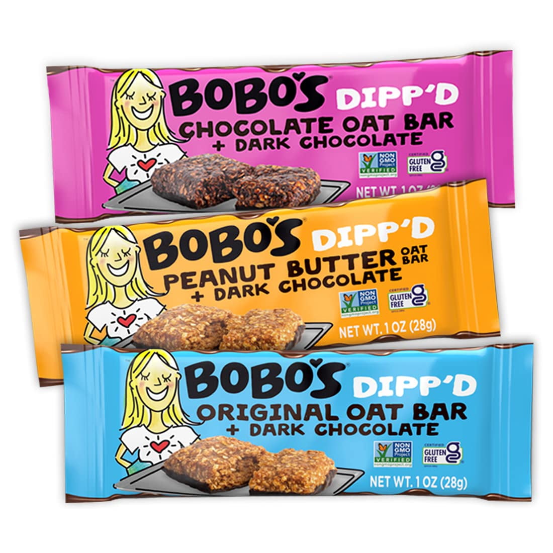 Bobo's Dipp’d Bars Variety BCF26 Pack, Original Chocolate Chip (10 bars ...