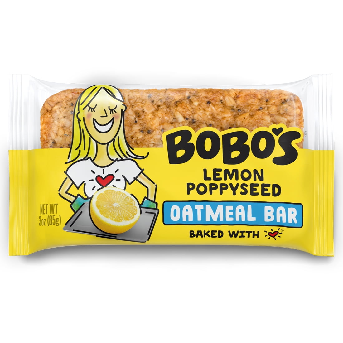 Bobo's Oat Bars, Gluten Free, Lemon Poppyseed, 3 Oz, 12 Count - Walmart.com