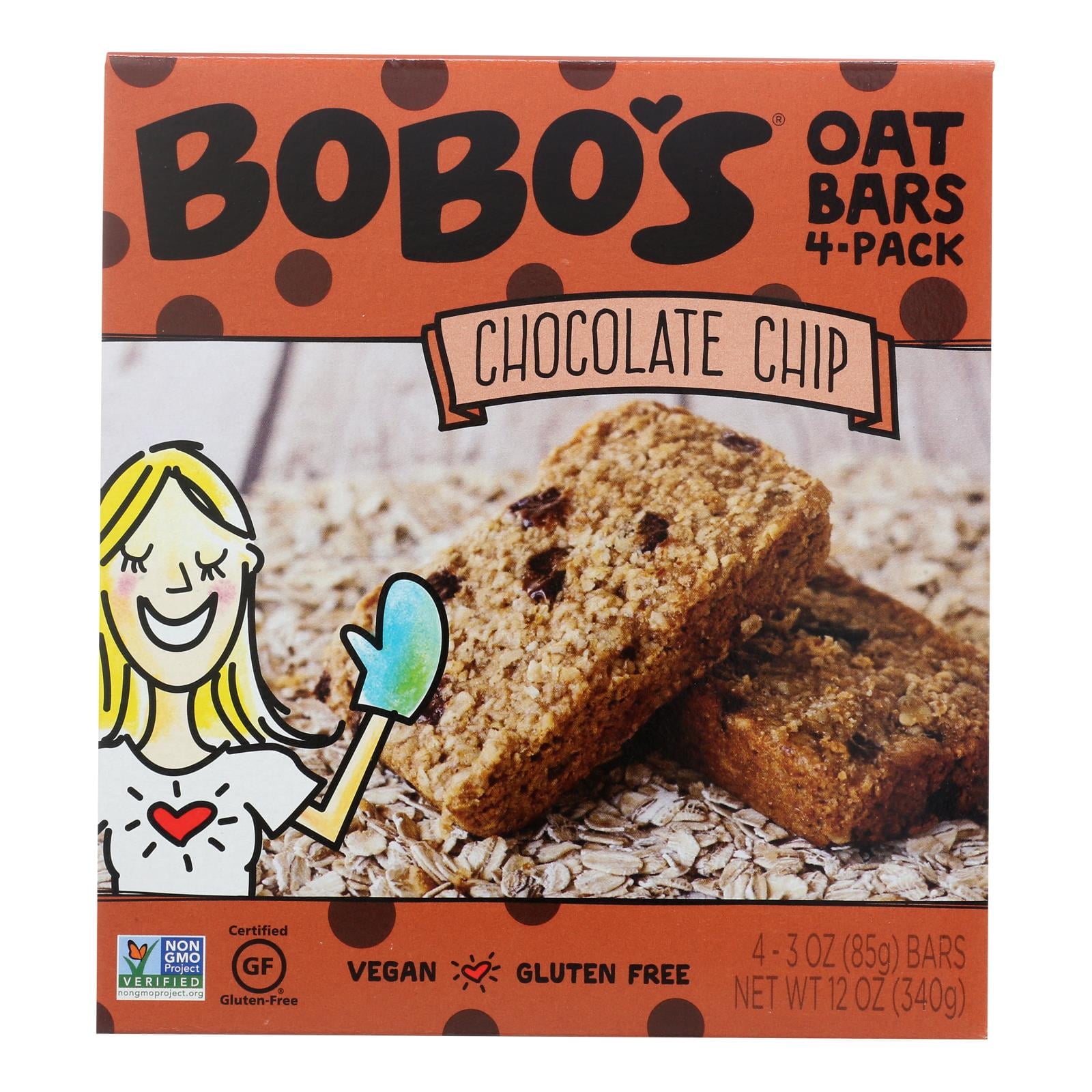 Bobo's Oat Bars - Oat Bar - Chocolate Chip - Case of 6 - 4 pk - Walmart.com