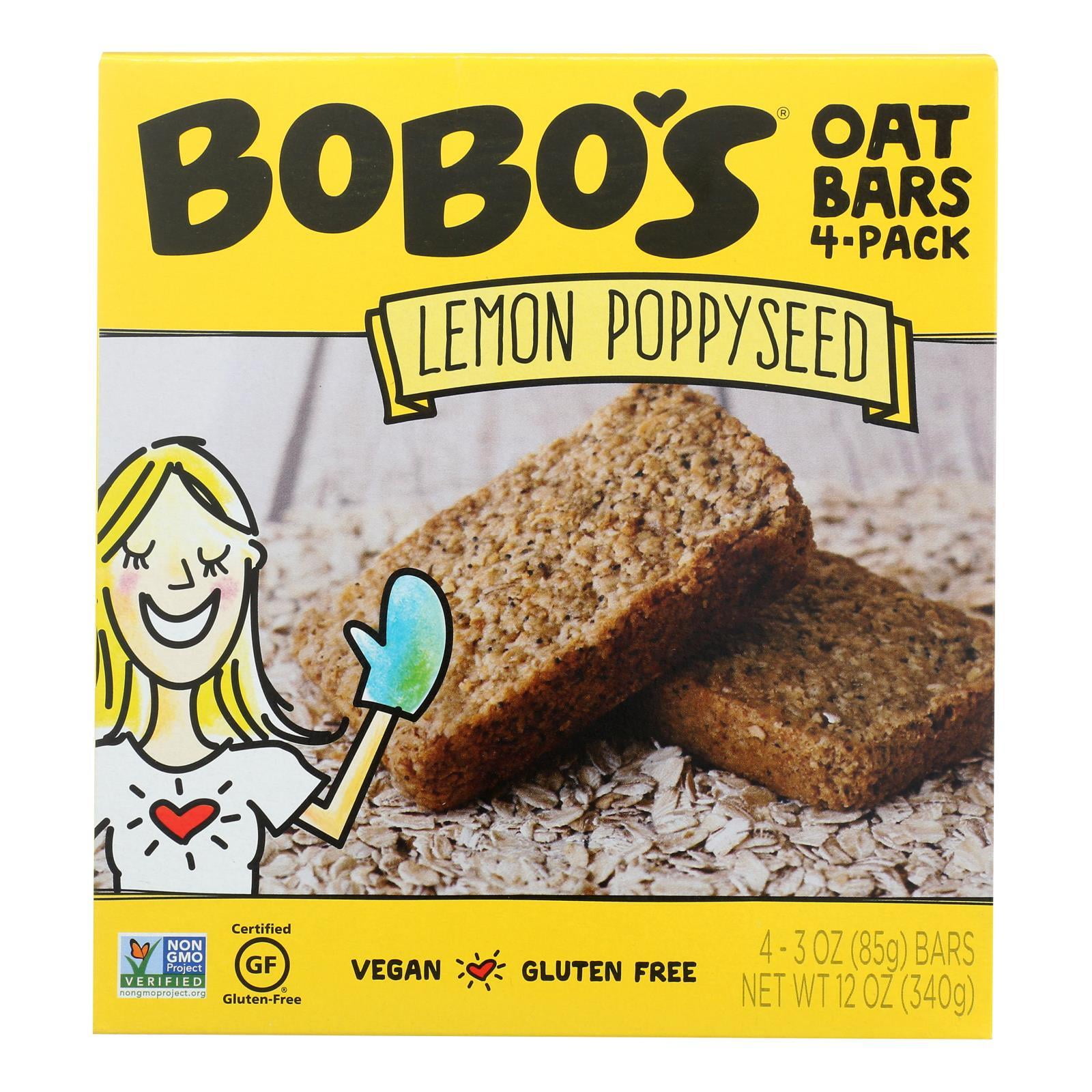 Bobo's Oat Bars - Oat Bar - Lemon Poppyseed - Case of 6 - 4 pk ...