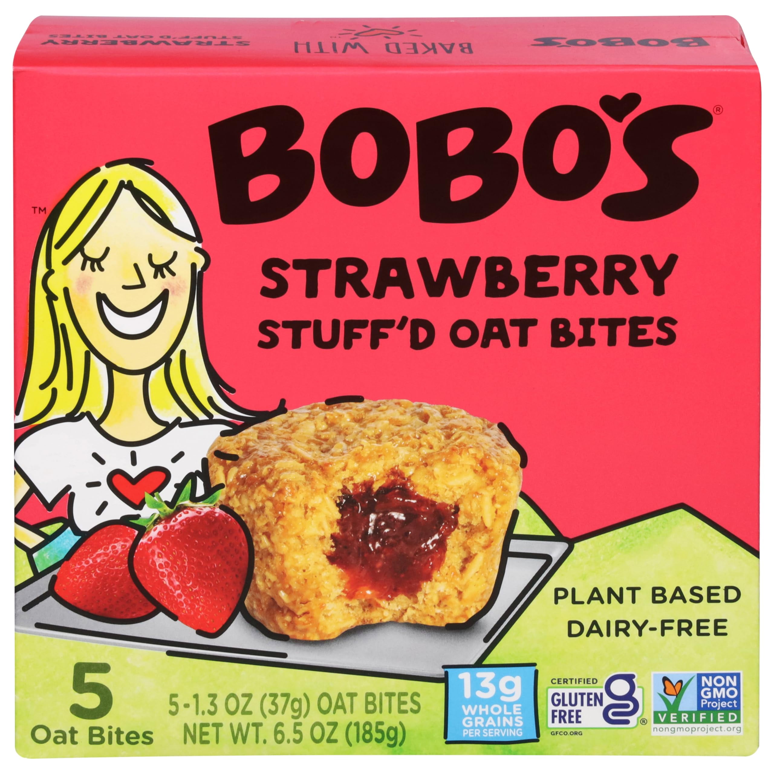Bobos Oat Bars Bites Stuffd Strwbry 5Pc 6.5 OZH2FSD - Walmart.com