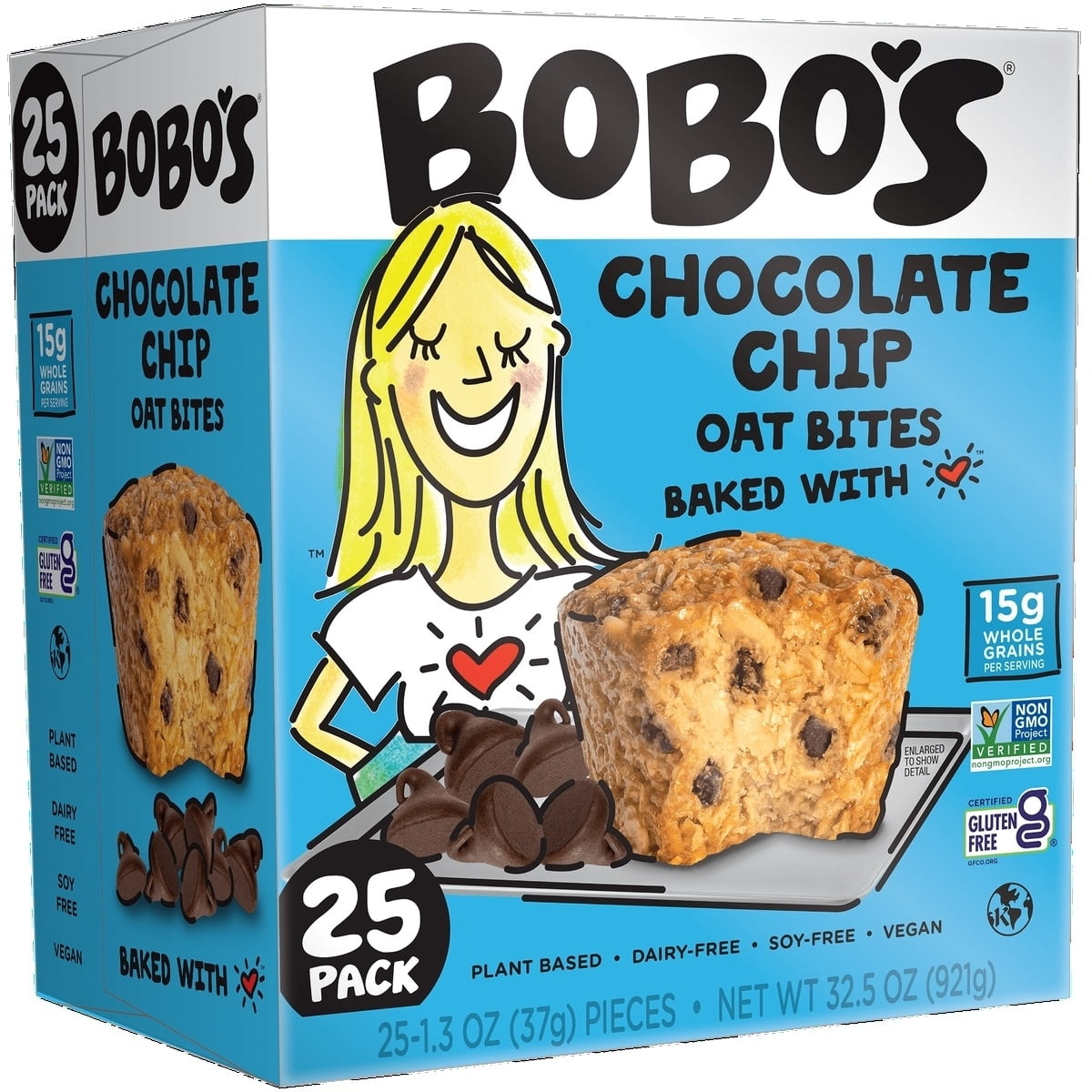 Bobo’s Oat Bites, Chocolate Chip, 1.3 Ounce (Pack of 25) - Walmart.com
