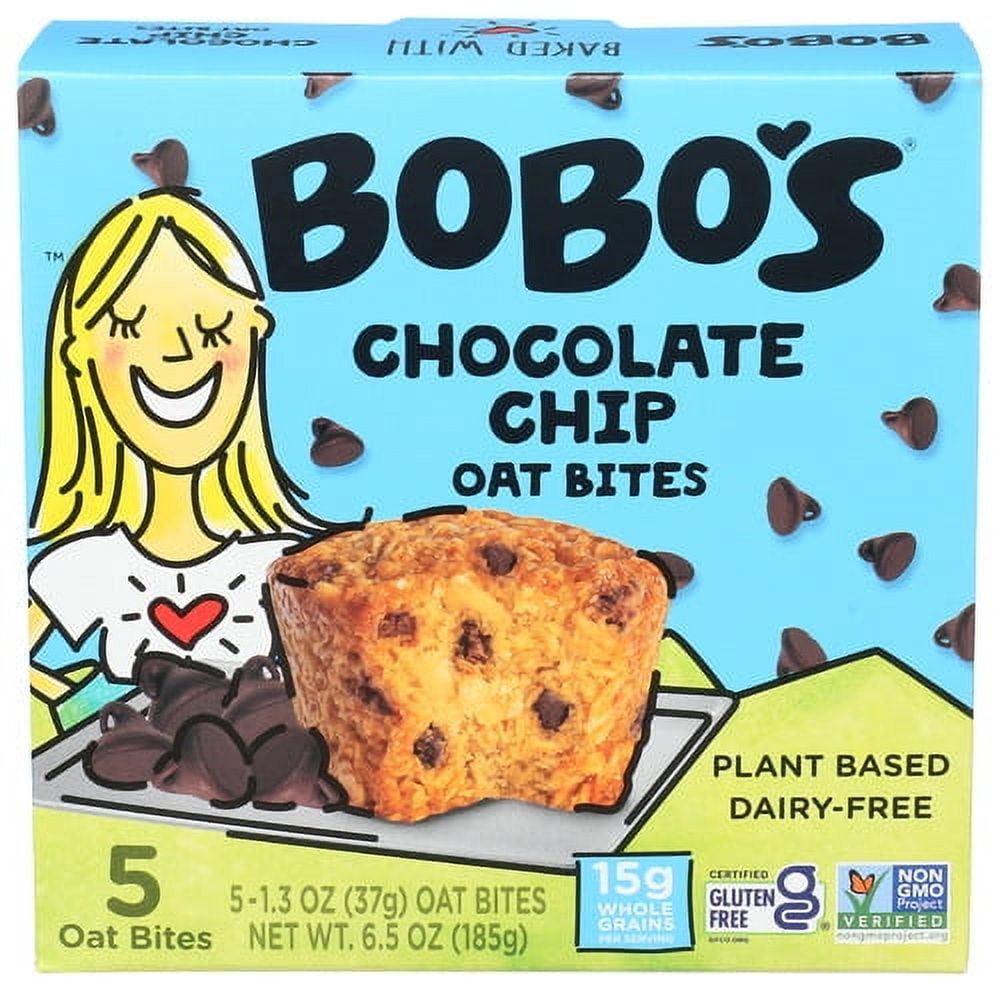 Bobo's Oat Bites Original Chocolate Chip 5 Count 6.5 oz (Pack Of 12 ...
