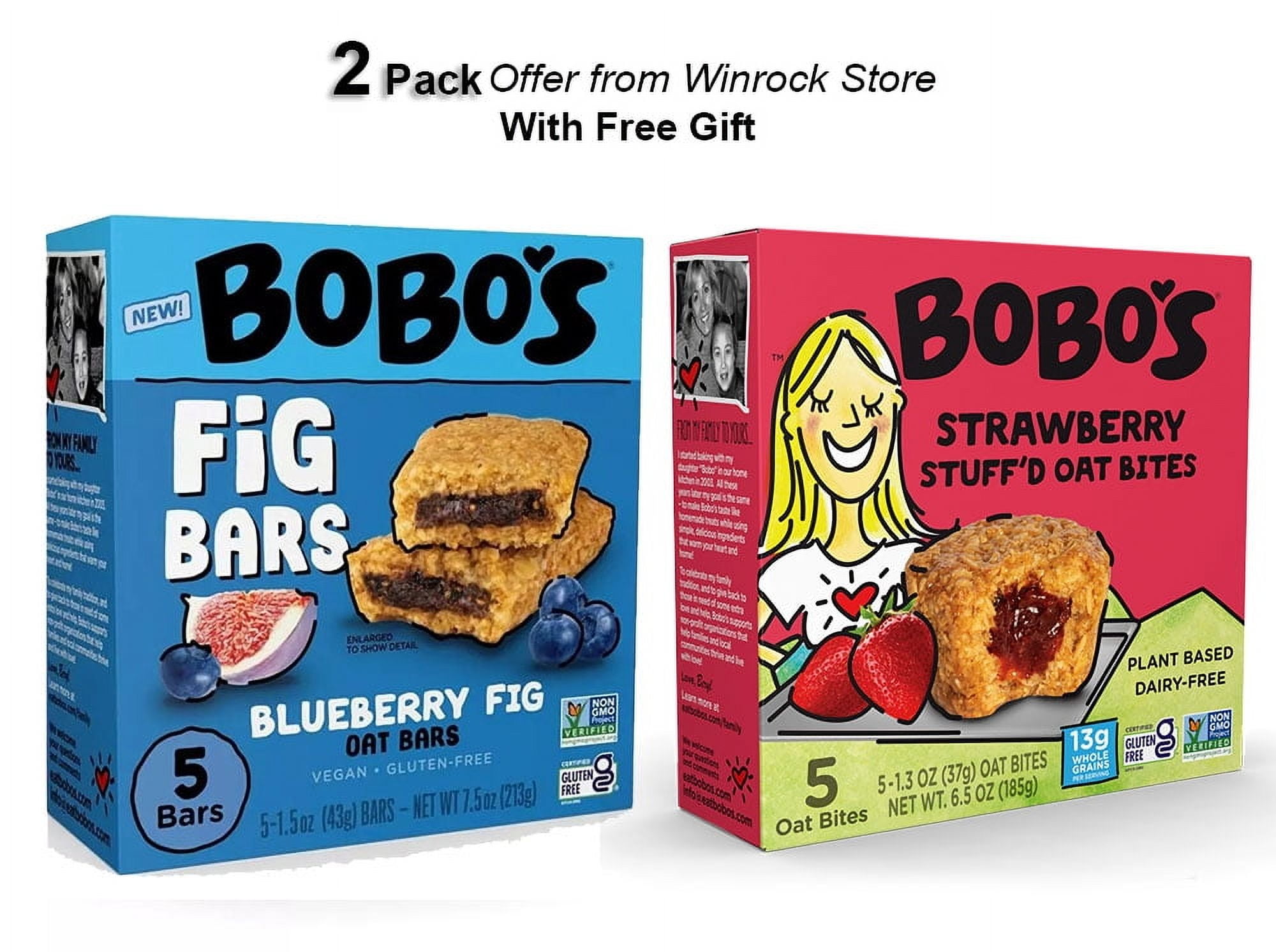Bobo's Oat Bites, Strawberry Stuff'd, 5 Count, 1.3 oz bars, 6.5 oz Box ...