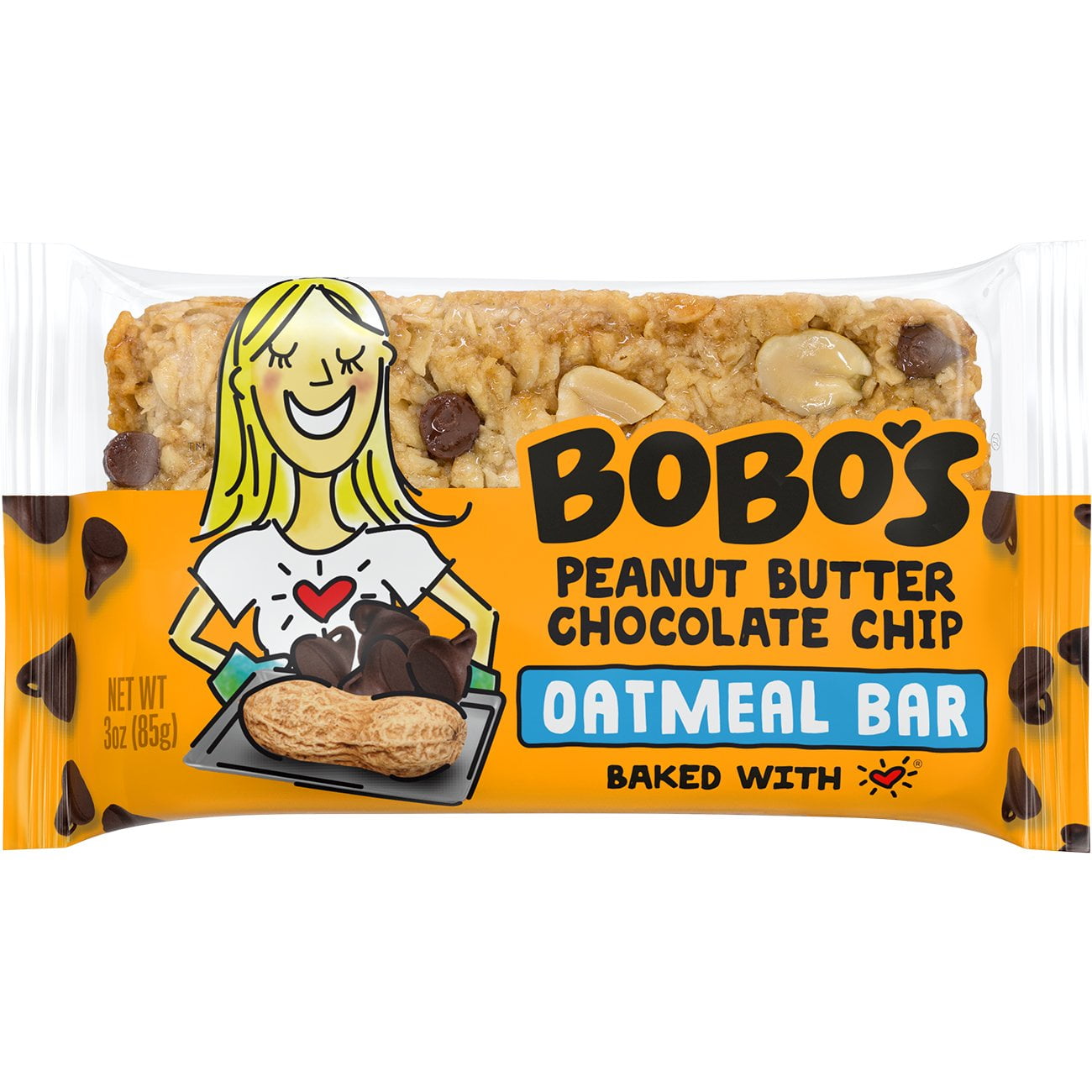 Bobo's Oatmeal Bar - Peanut Butter Chocolate Chip - 3 oz (Packaging May ...