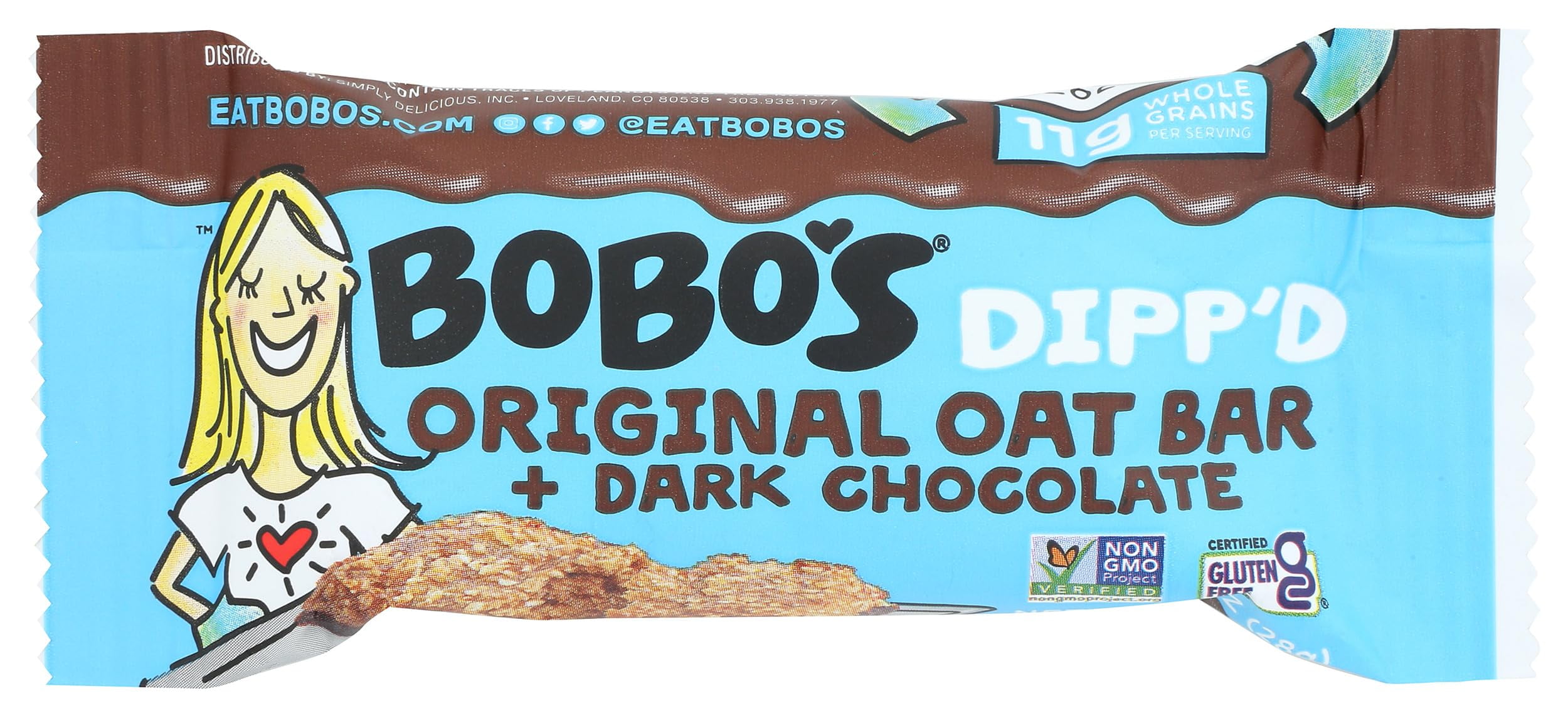 Bobo's Original Oat Bar IRF13 + Dark Chocolate Dipped, Non GMO, Gluten ...