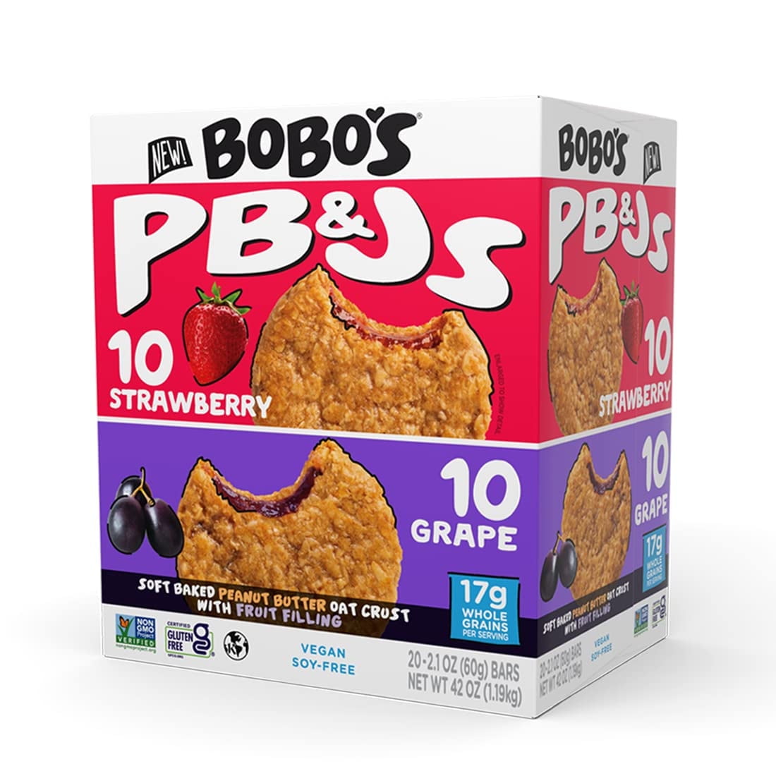 Bobo's PB&J's Oat Snack, Variety Pack, 1.2kg/2.6 lb - Walmart.com