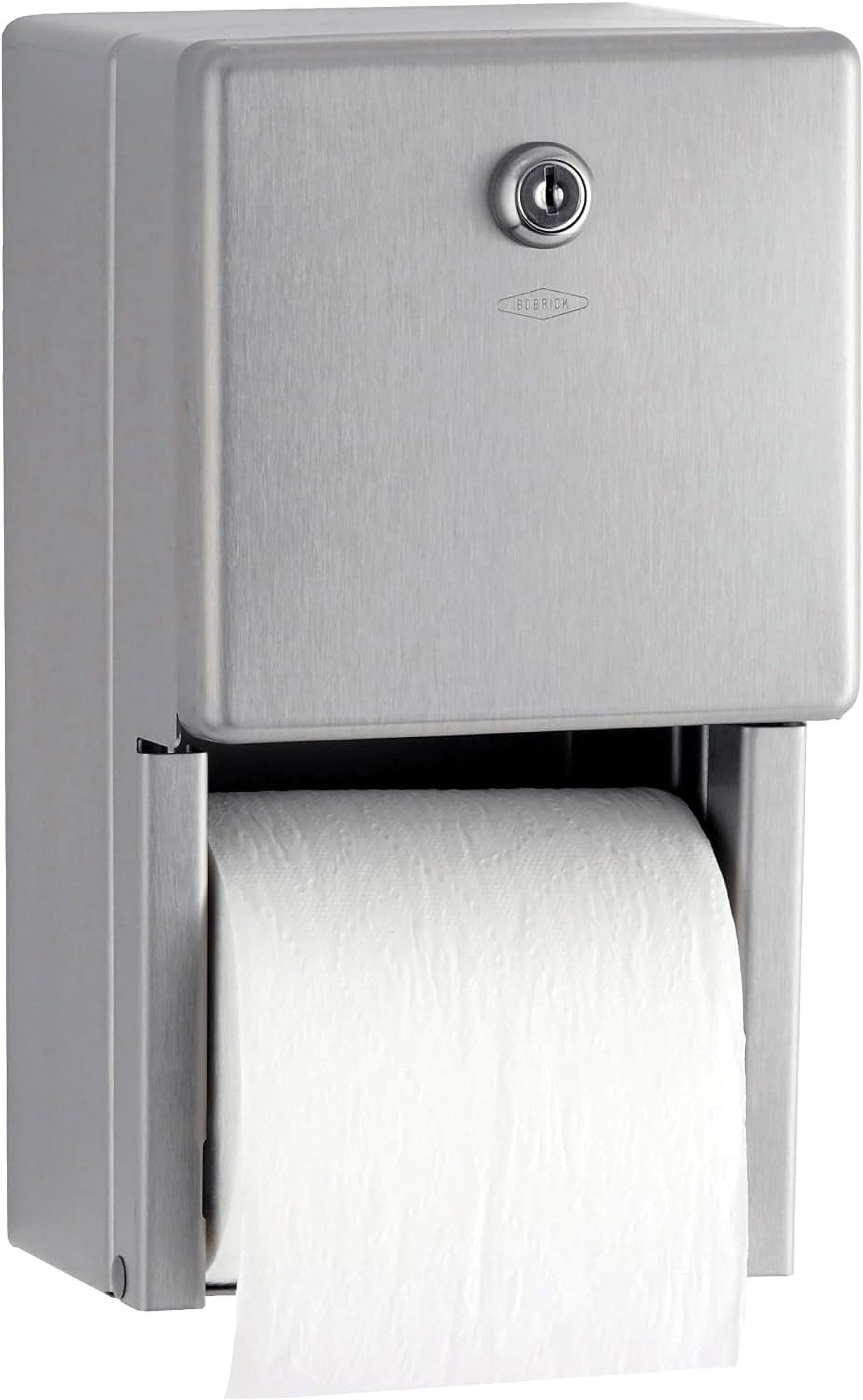 Bobrick Surface-Mounted Multi-Roll Toilet Paper Tissue Dispenser, Satin ...