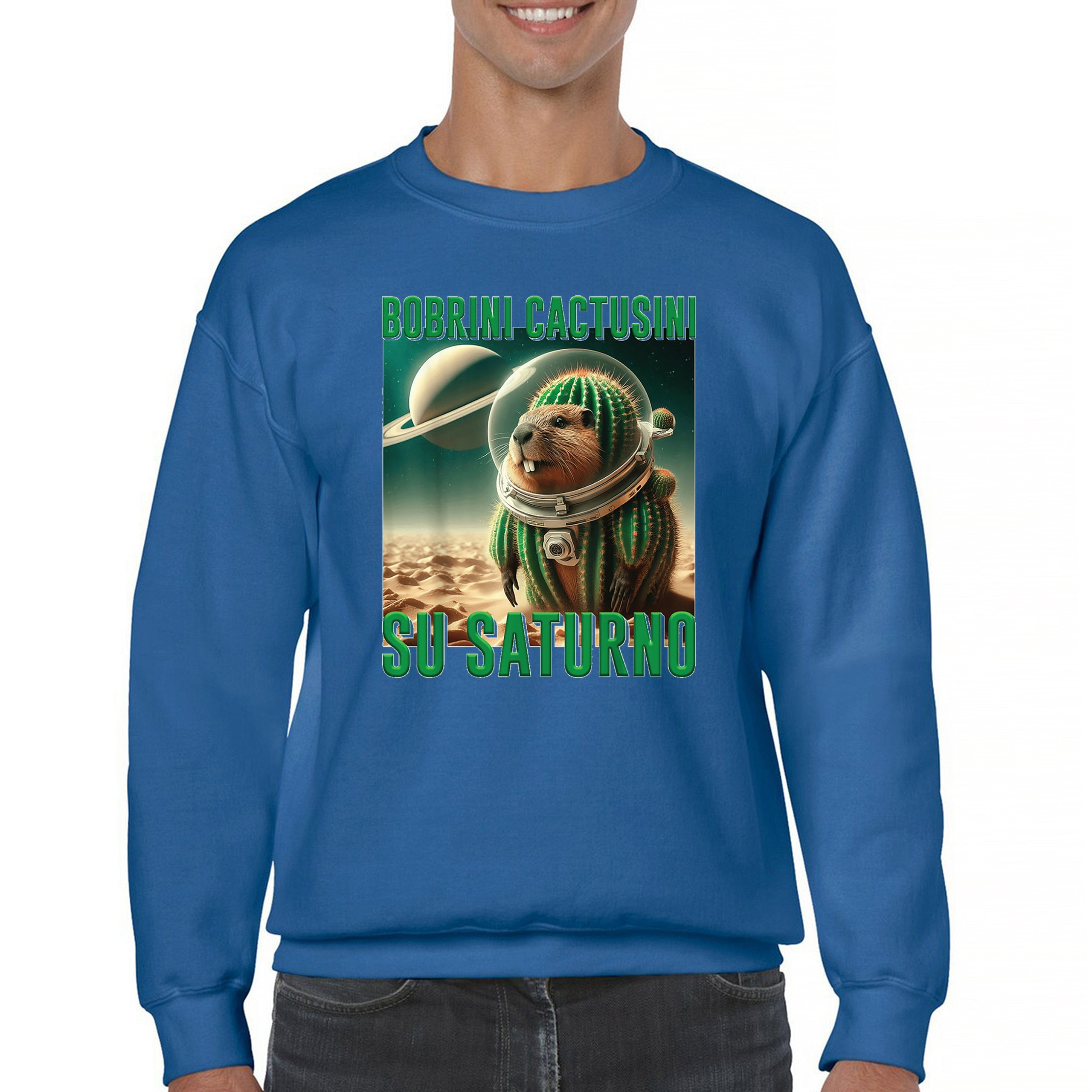 Bobrini Cactusini Su Saturno Crewneck Sweatshirt Italian Brainrot Gen Z ...
