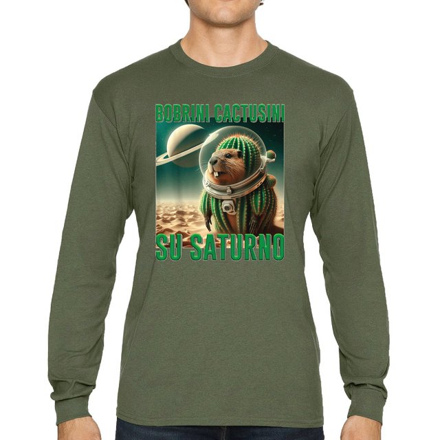 Bobrini Cactusini Su Saturno Long Sleeve T-shirt Italian Brainrot Gen Z ...