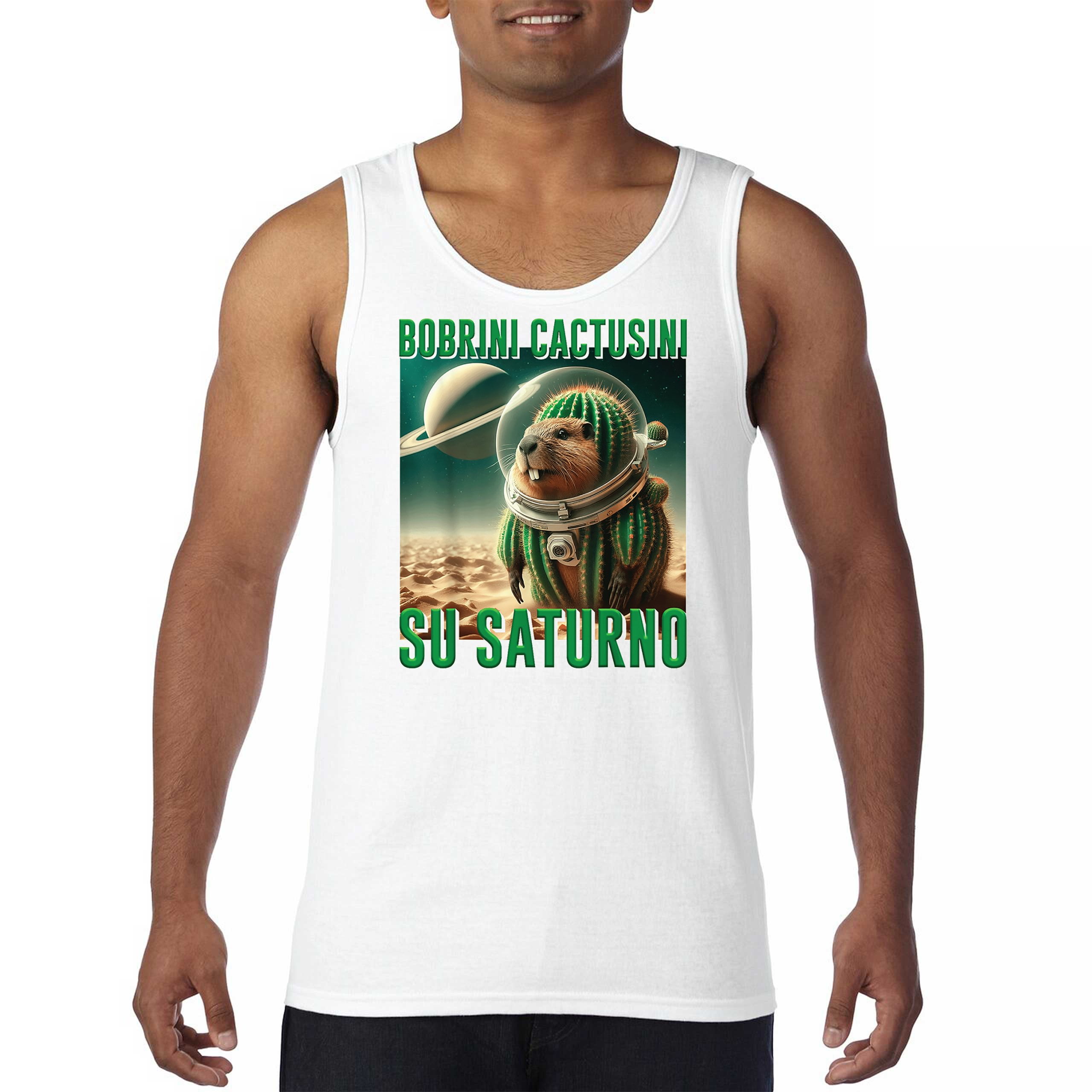 Bobrini Cactusini Su Saturno Men's Tank Top Italian Brainrot Gen Z Meme ...