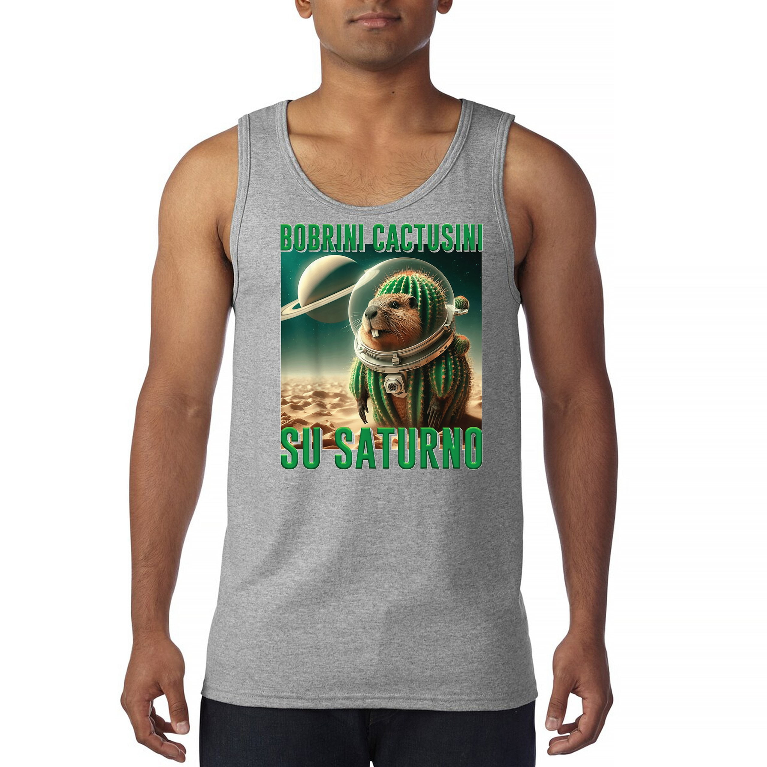Bobrini Cactusini Su Saturno Men's Tank Top Italian Brainrot Gen Z Meme ...