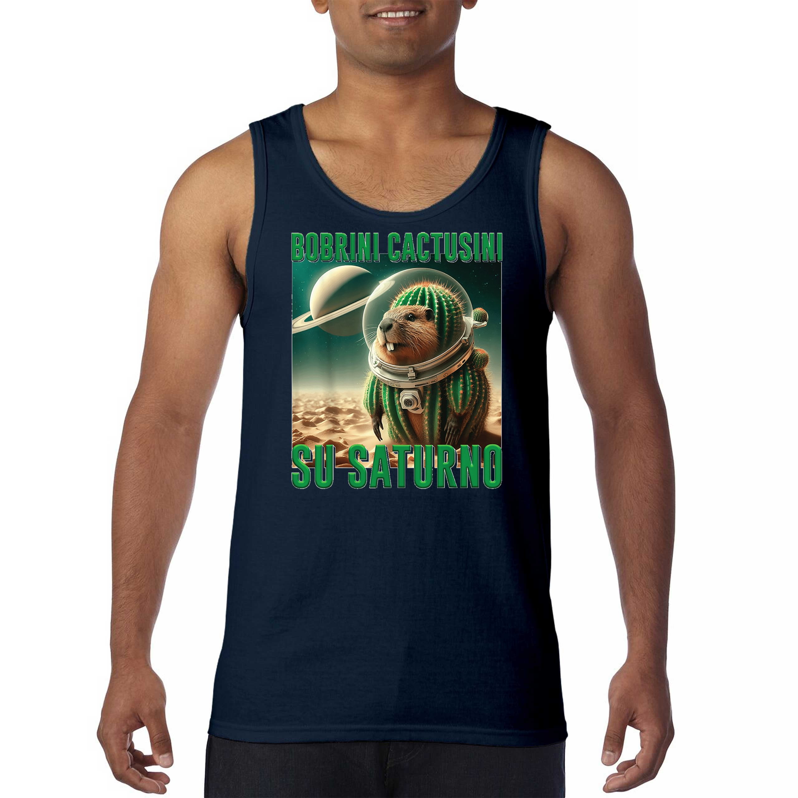 Bobrini Cactusini Su Saturno Men's Tank Top Italian Brainrot Gen Z Meme ...