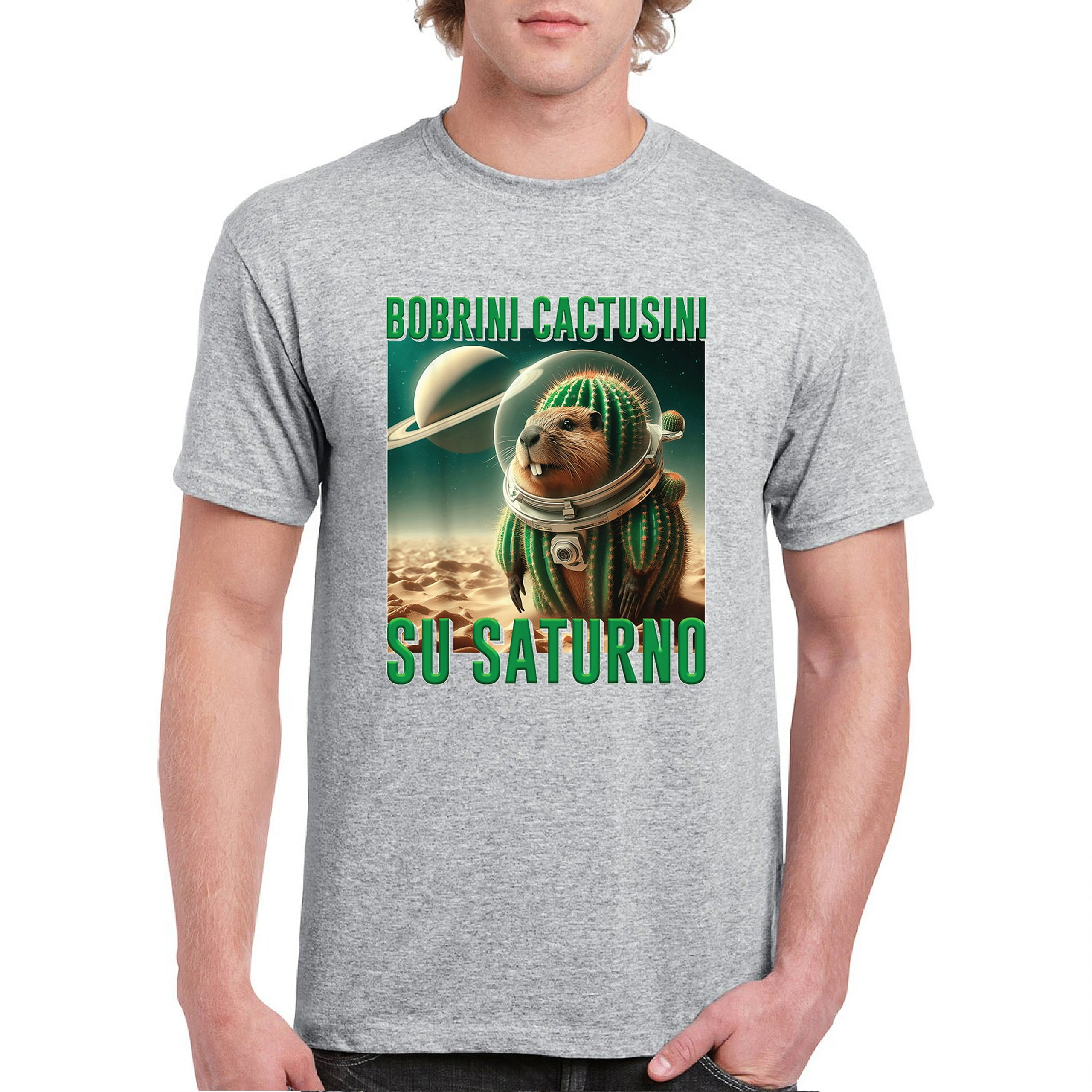 Bobrini Cactusini Su Saturno T-shirt Italian Brainrot Gen Z Meme Men's ...