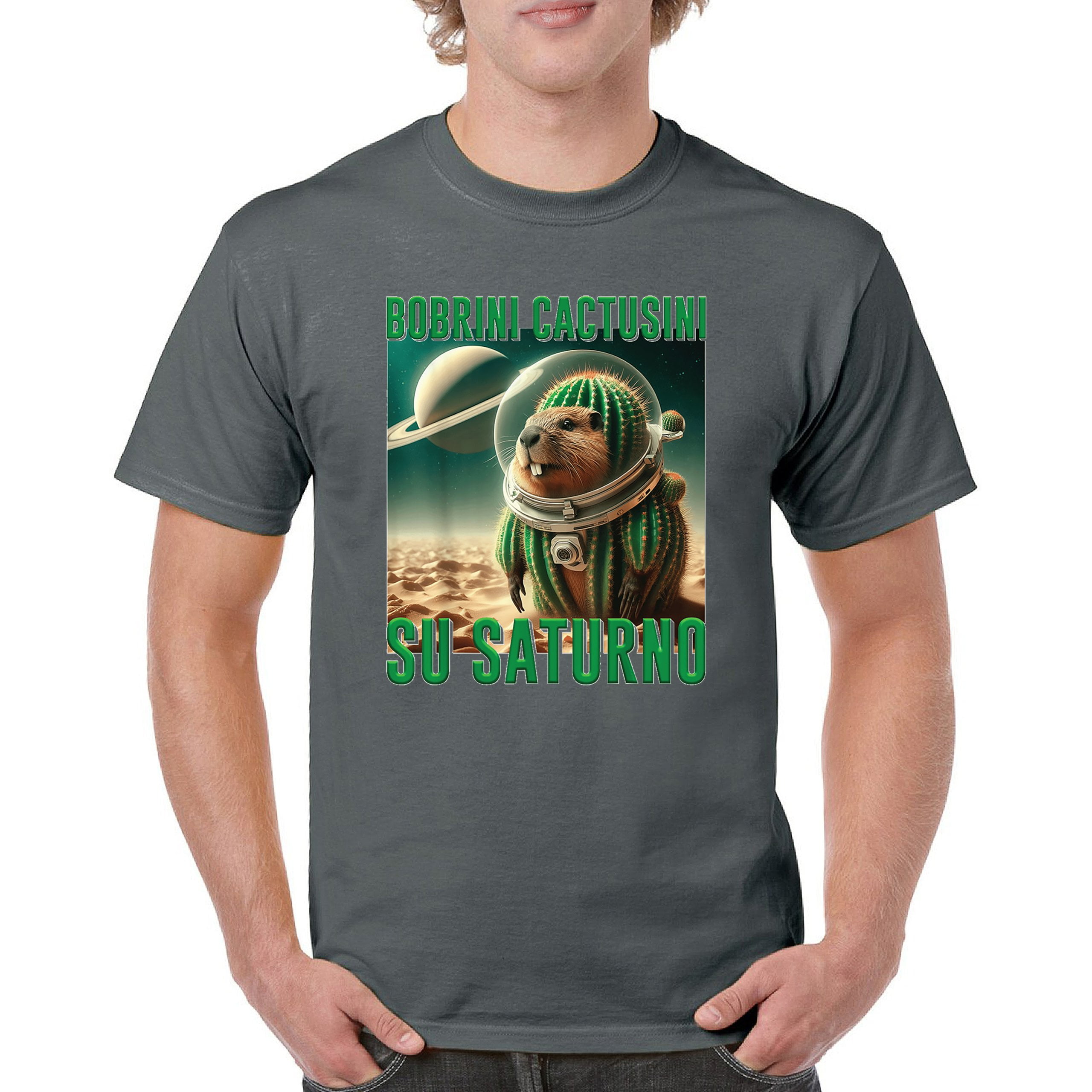 Bobrini Cactusini Su Saturno T-shirt Italian Brainrot Gen Z Meme Men's ...