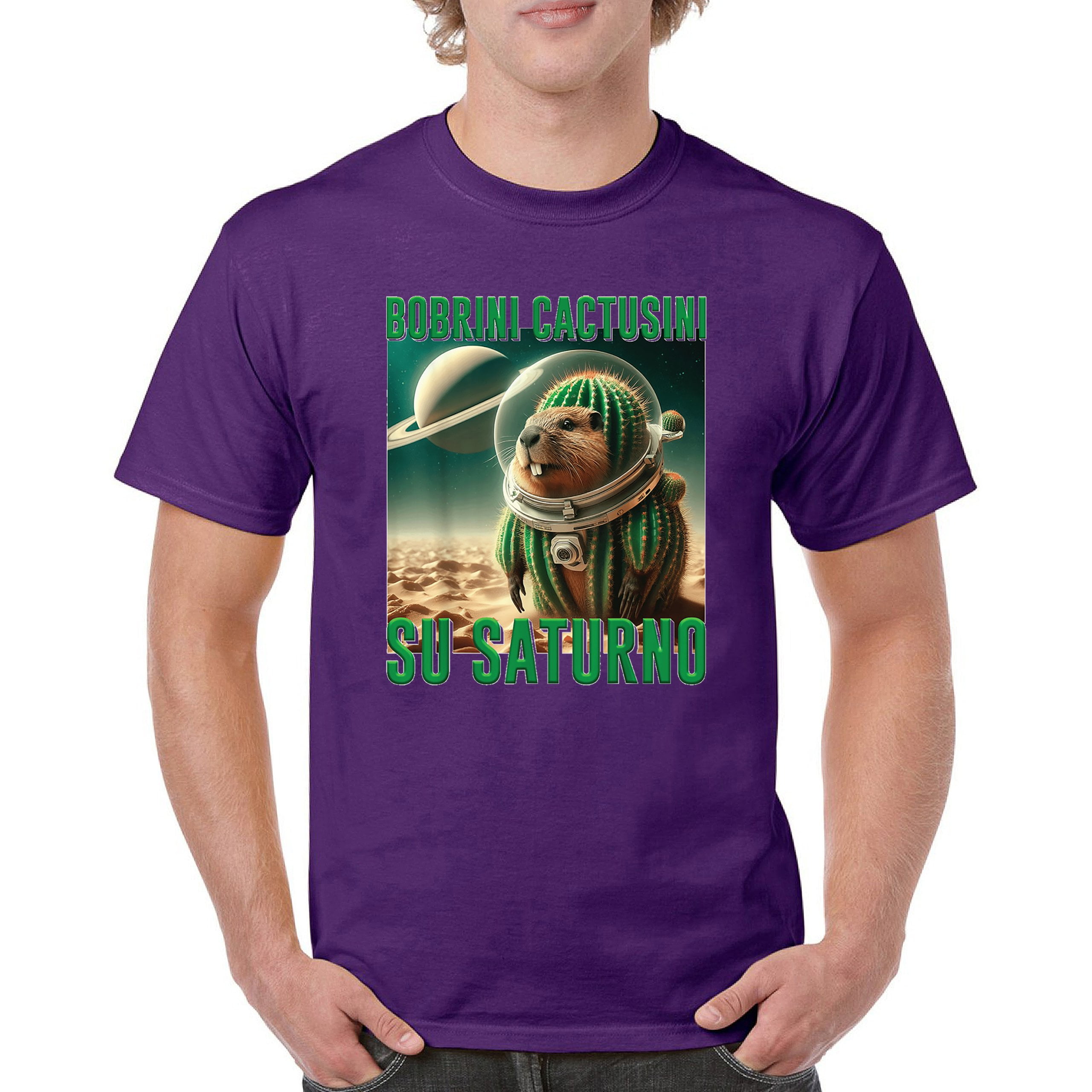 Bobrini Cactusini Su Saturno T-shirt Italian Brainrot Gen Z Meme Men's ...