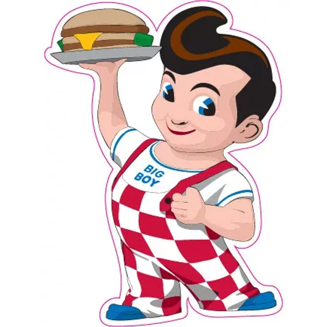 Bobs Big Boy Burger Logo Sticker Window Decal Phone Decal Water Bottle ...
