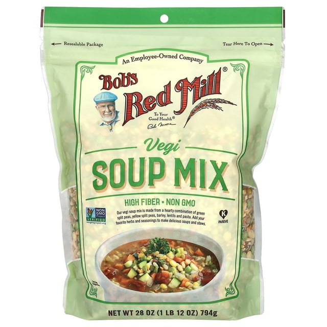 Bobs Red Mill Vegi Soup Mix with Barley, Lentils, and Split Peas, Dry ...
