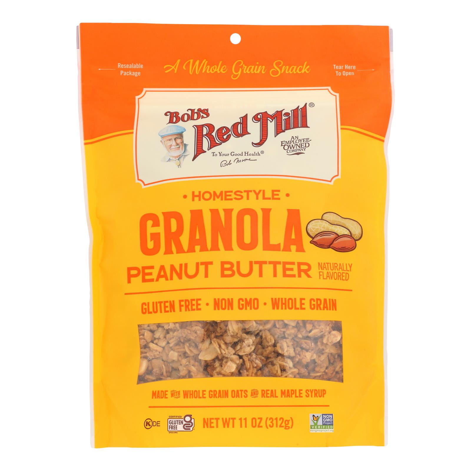(Price/Case)Bob's Red Mill - Granola Peanut Butter - Case of 6-11 OZ ...