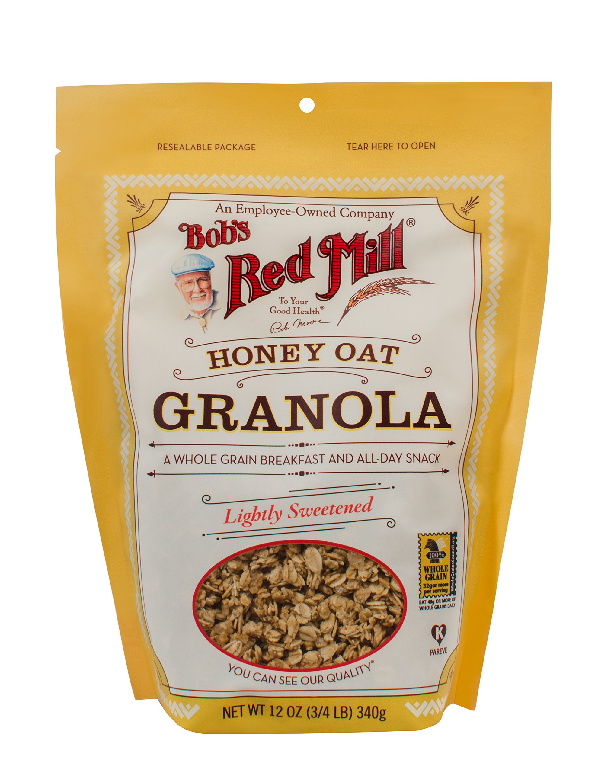 Bobs Red Mill Cereal Granola Honey Oat, 12 Oz - Walmart.com