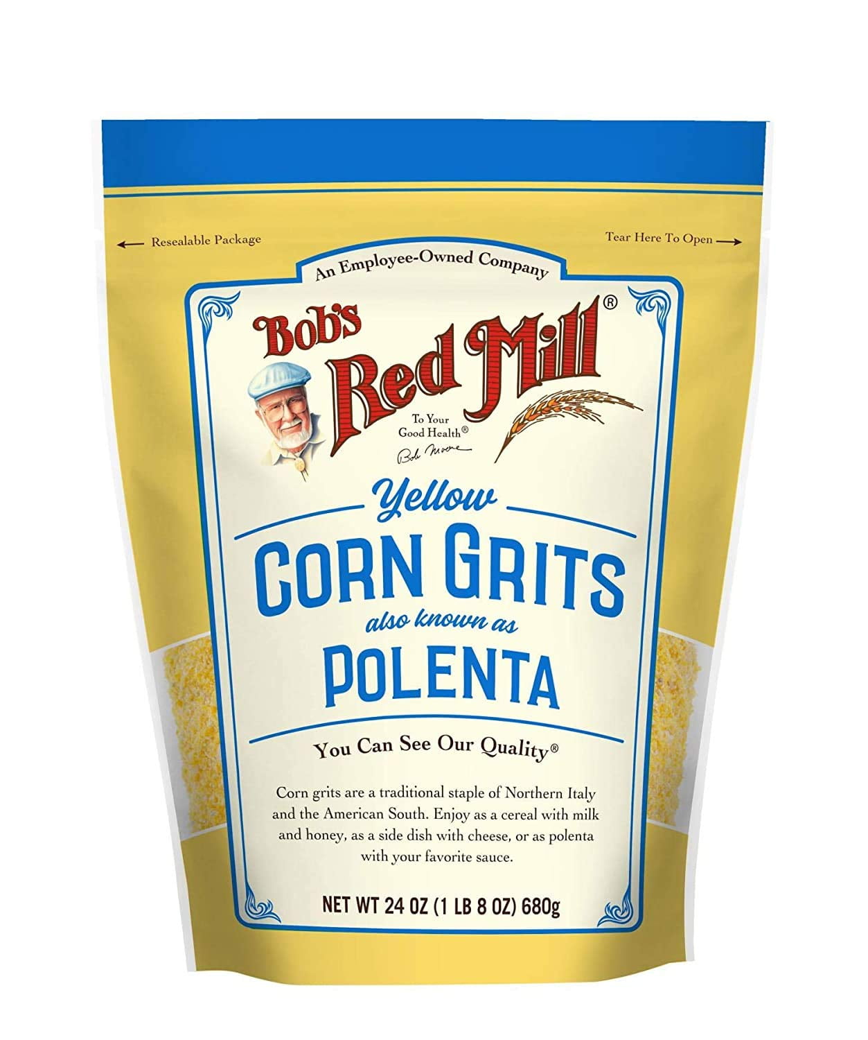 Bobs Red Mill Corn Grits, Polenta, 24 Ounce (Pack Of 2) Packaging May ...