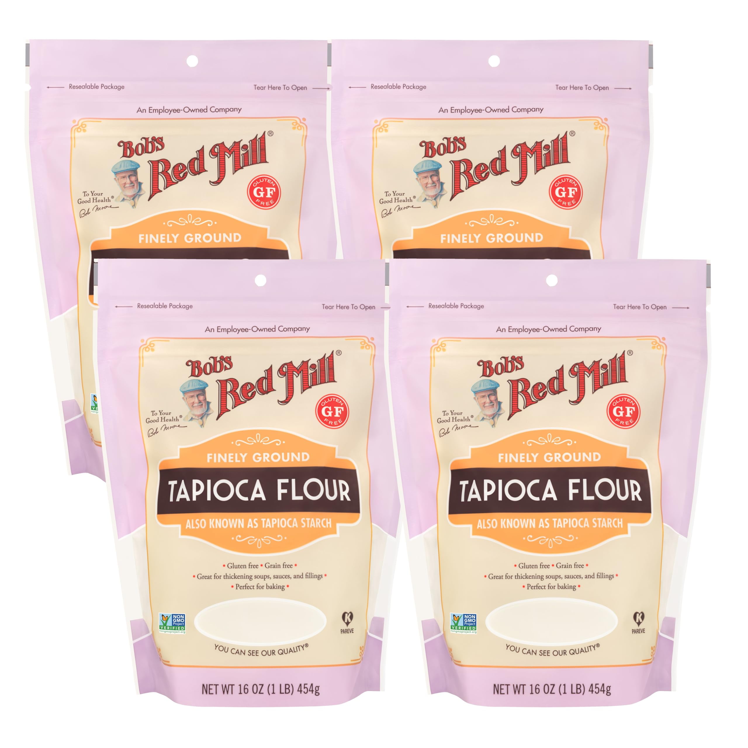 Bobs Red Mill Finely Ground Tapioca Flour, 16-Ounce (Pack Of 4) - Walmart.com