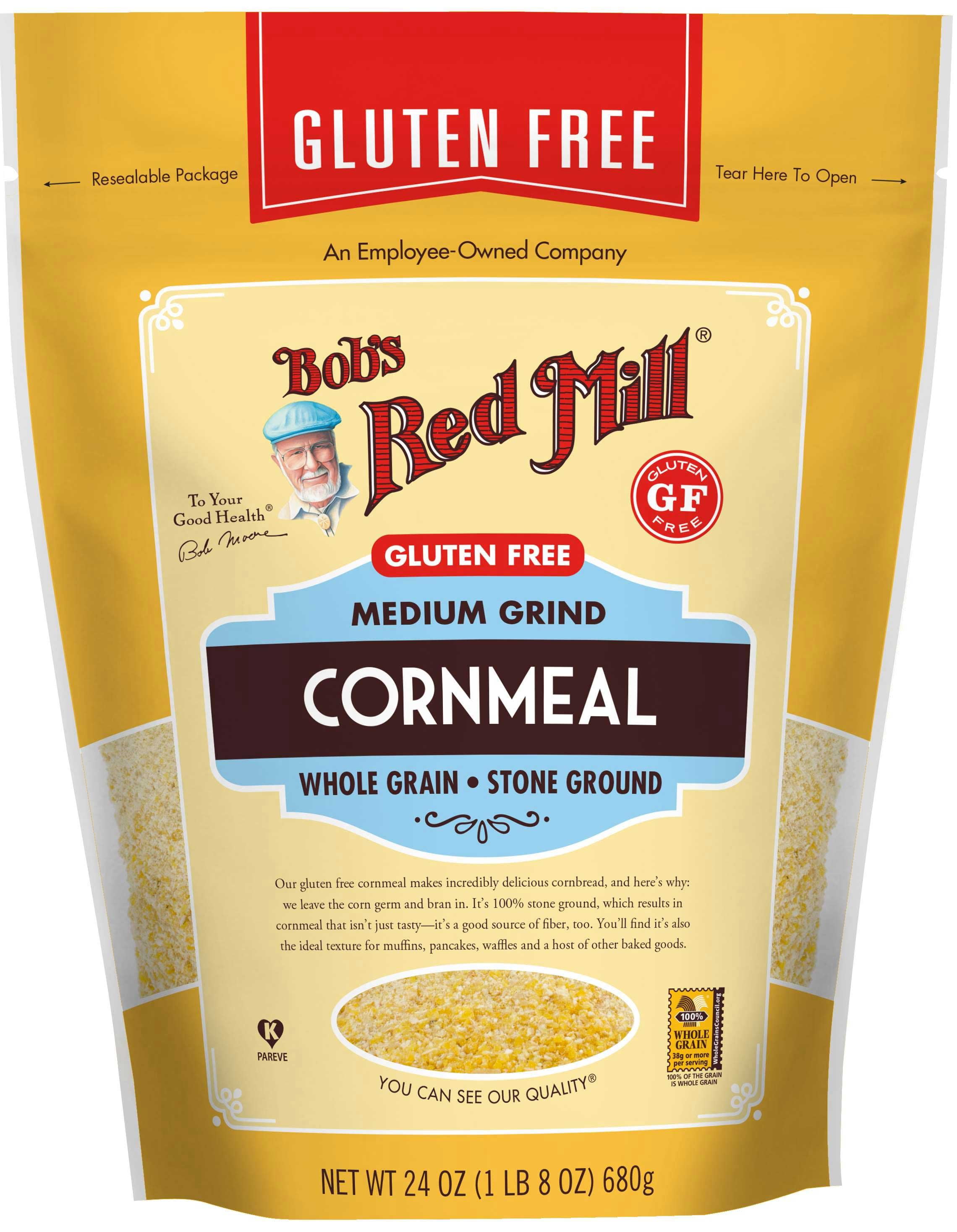Bob's Red Mill Medium Grind Cornmeal, 24 oz, 100% Whole Grain, High ...