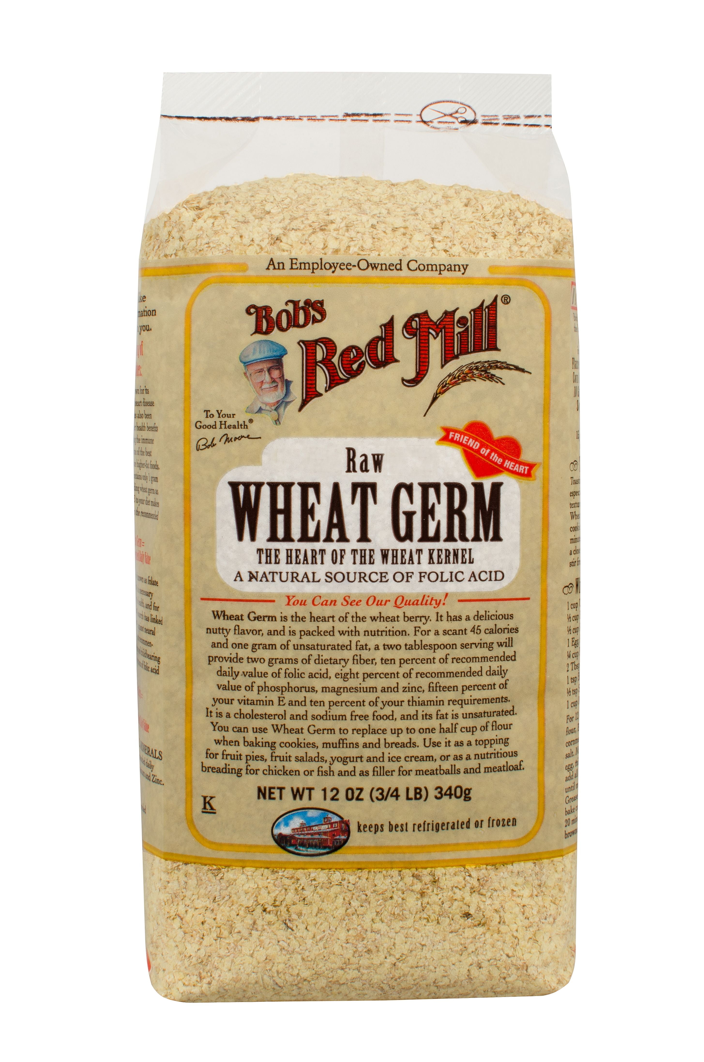 Bobs Red Mill Natural Raw Wheat Germ, 12 Oz - Walmart.com