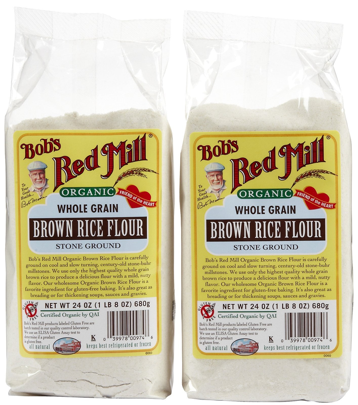 Bobs Red Mill Organic Brown Rice Flour, 24 Oz, 2 Pk Packaging May Vary ...