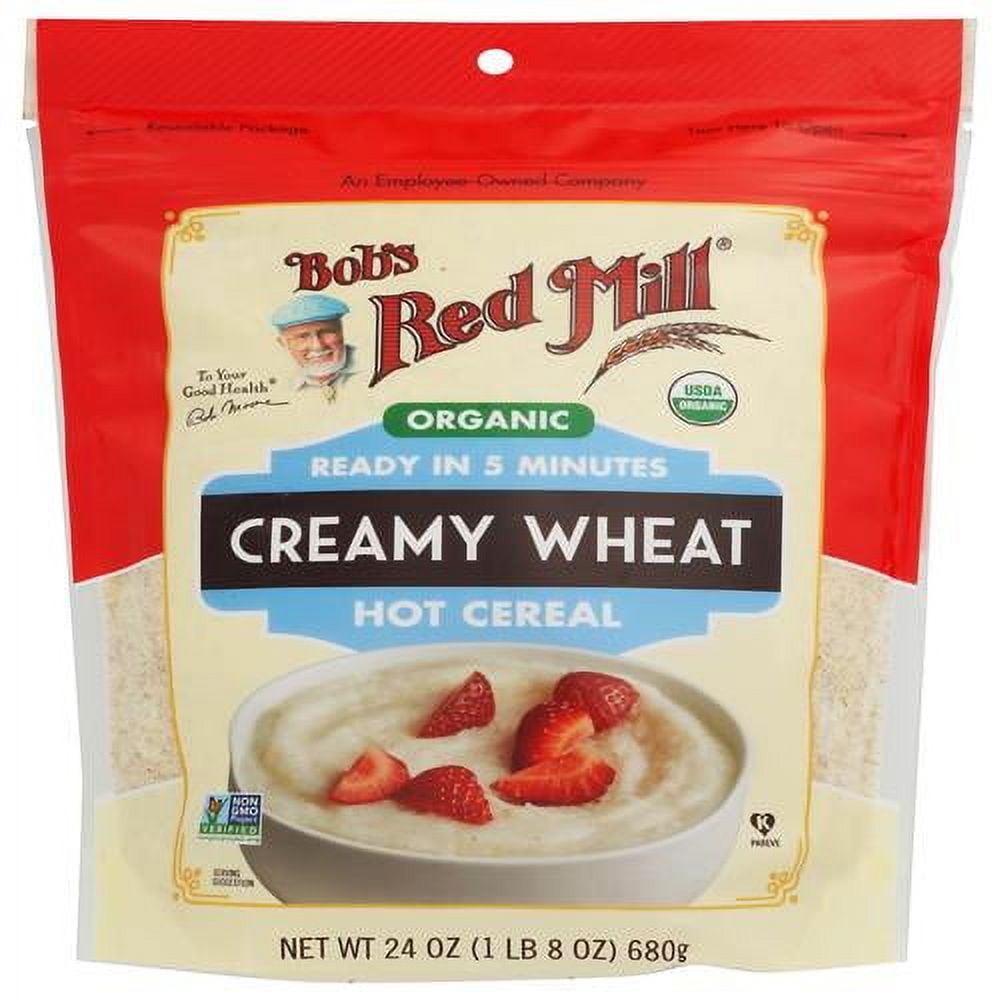 Bobs Red Mill Organic Creamy White Wheat Farina Hot Cereal, 24 Oz ...