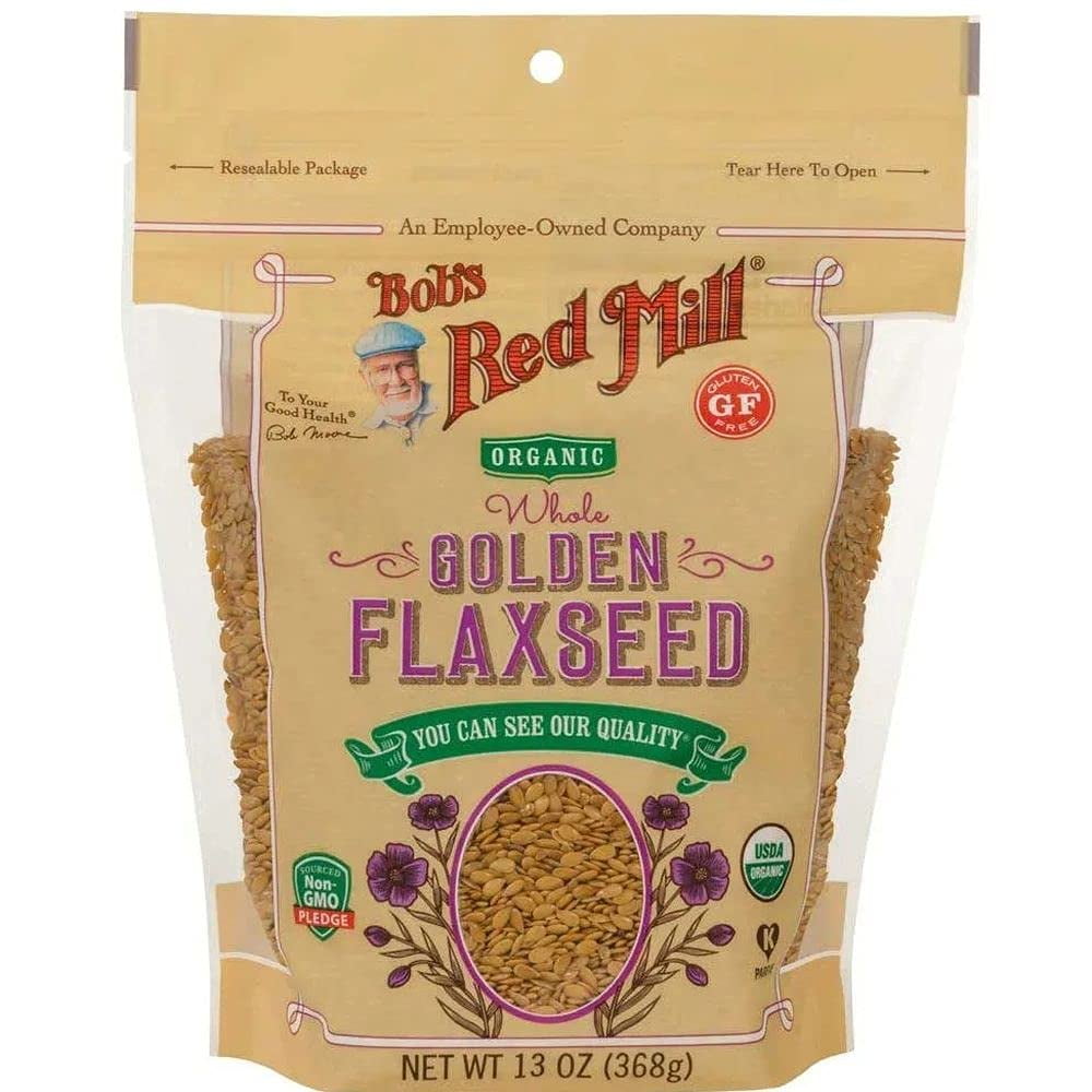 Bobs Red Mill Organic Golden Flax Seed, Natural, 13 Oz (Pack Of 4 ...